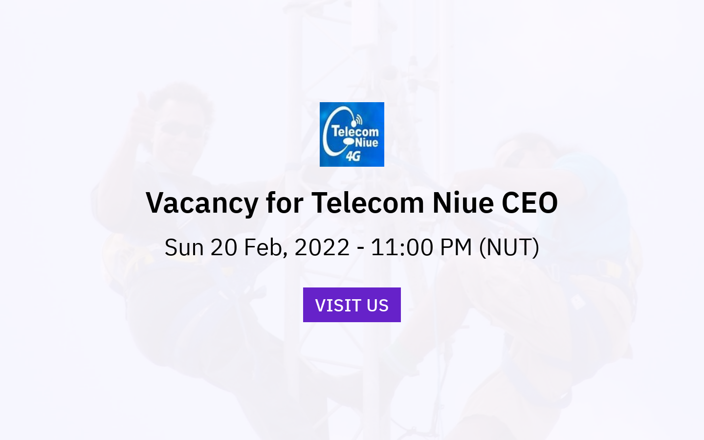 Vacancy for Telecom Niue CEO